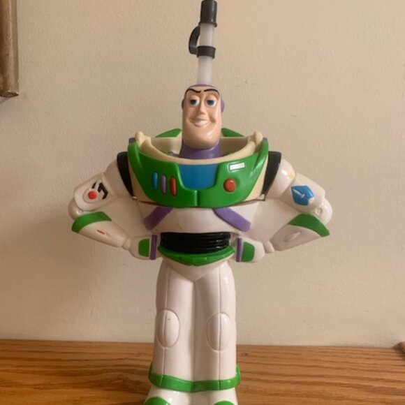 Other | Rare Vintage Disney Pixar Buzz Lightyear Water Bottle W Straw ...